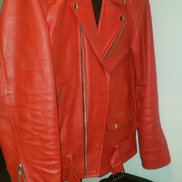 Reclaimed Vintage | Jackets & Coats | Vintage Red Leather Jacket | Poshmark